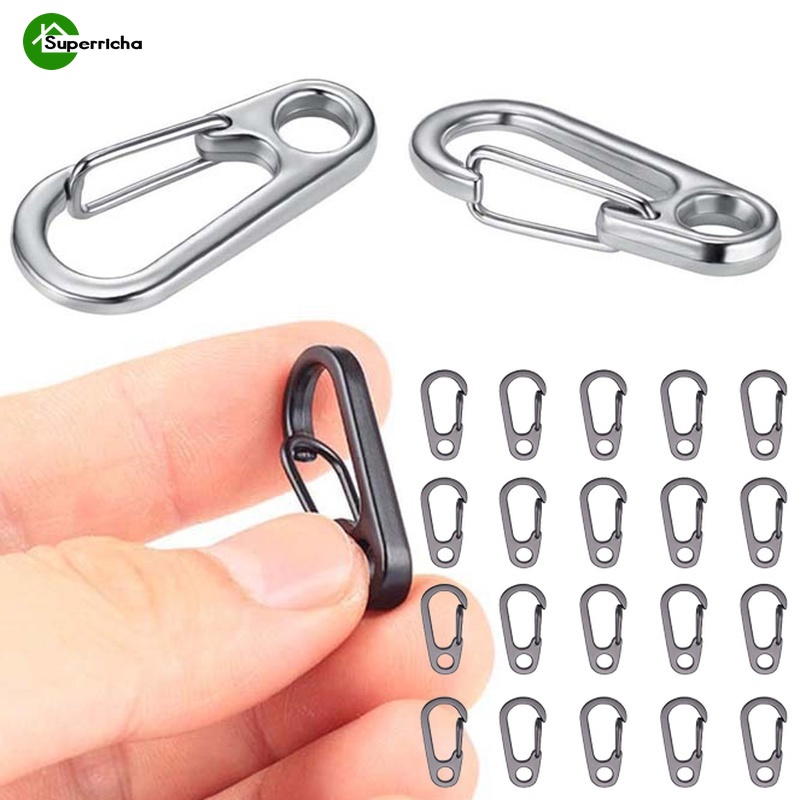 Mini Carabiner Clips / Tiny Alloy Spring Snap Hook With Keychain /D ...