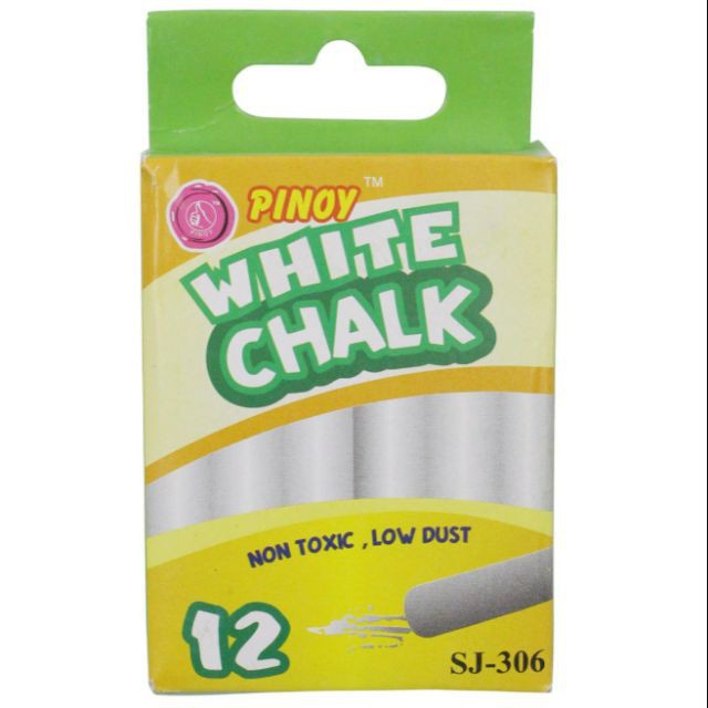 12pcs Pinoy dustless blackboard white chalk for kids school supplies ...