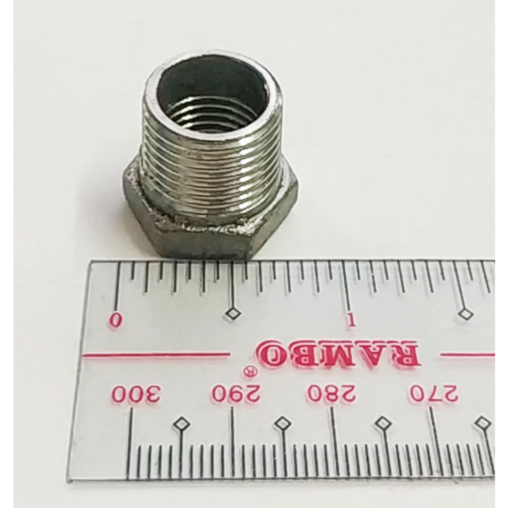 STAINLESS BUSHING REDUCER 3/8" X 1/4" SCH40 THREADED STAINLESS STEEL ...