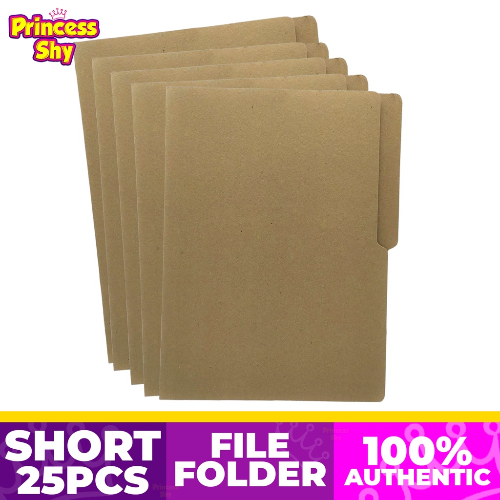 Kraft File Folder 18 pts Thick Short Letter Size - pack of 25 | Shopee ...