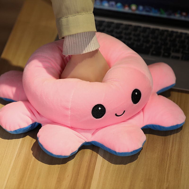 Reversible Flip Stuffed Octopus Plush Doll Soft Simulation Reversible ...