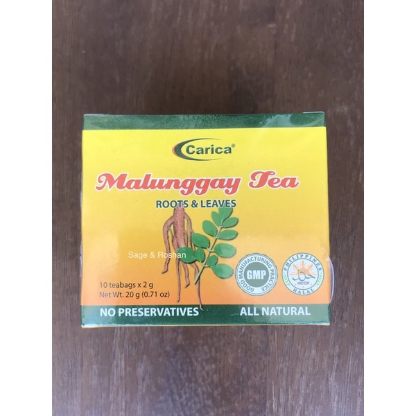 Malunggay Moringa Tea Moringa Tea 10 teabags x 2g | Shopee Philippines