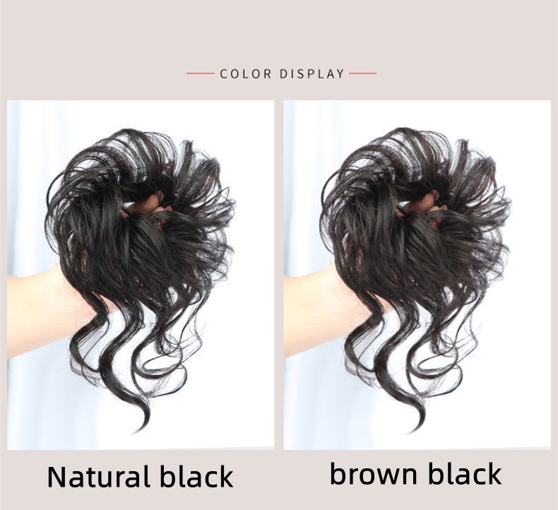 Wig Female Fluffy Natural Octopus Hair Bag Ball Headdress Bride Flower ...