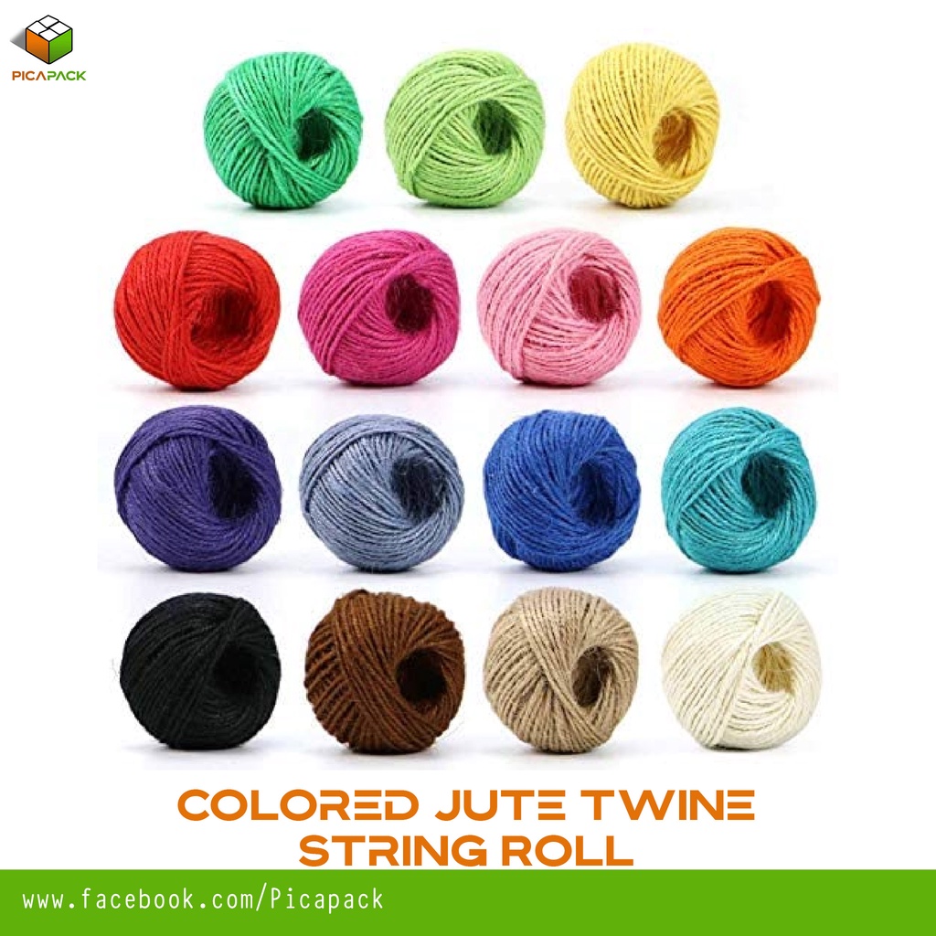 30 Meters colored Jute Twine String Roll COD Natural Meters Fiber ...