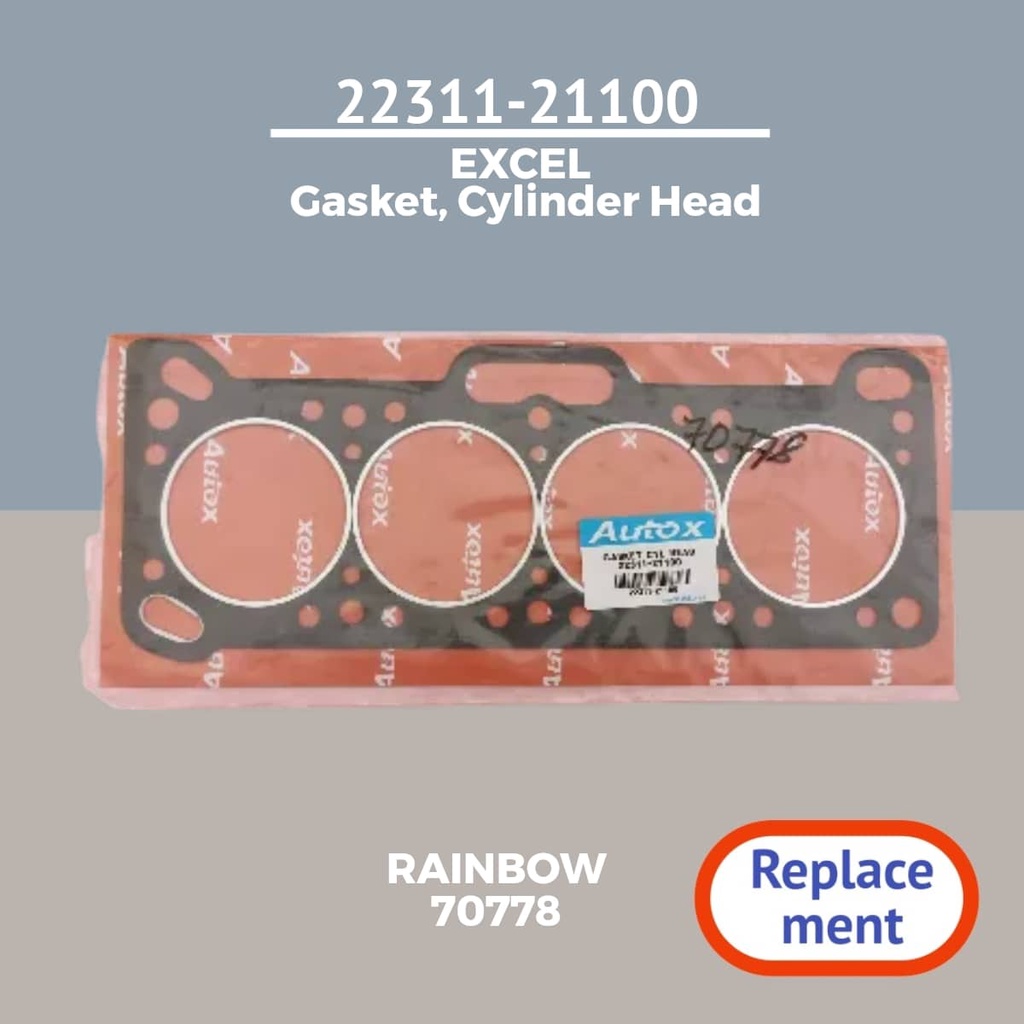 Gasket Cylinder Head for HYUNDAI Excel [Replacement] Part #;22311-21100 ...