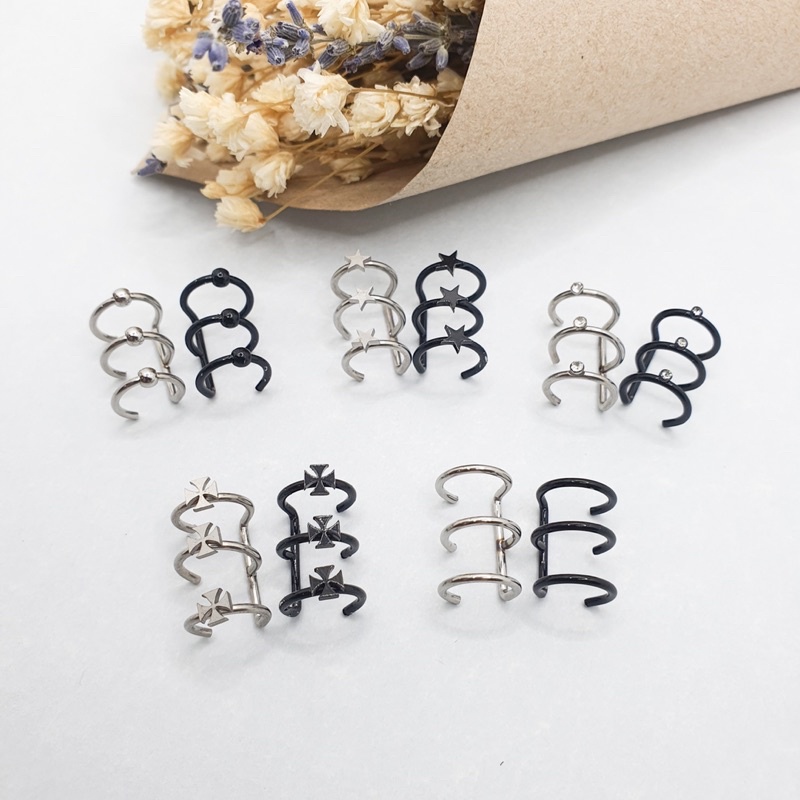 MIA 1 PIECE Ear Cuff Ear Clip Stainless Basic Men & Women's Fashion ...