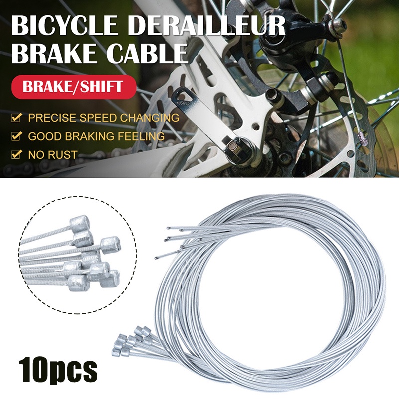 10Pcs Bike Brake Cable 1.75m Professional Bicycle Brake Wire Kit for ...