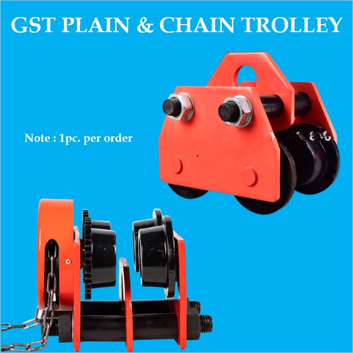 3-5 Tons GST Plain Chain Trolley Geared Chain Trolley Manual Driving ...