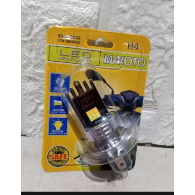 LED headlight bulb ct100, fury ,wave 110 ALPHA H4 12V 10WATTS | Shopee ...