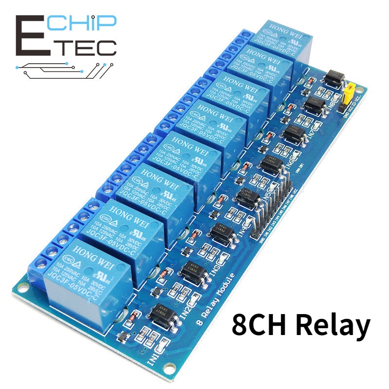 8-channel relay module 5V with optocoupler isolation support Microcontroller AVR/51/PIC PLC ...
