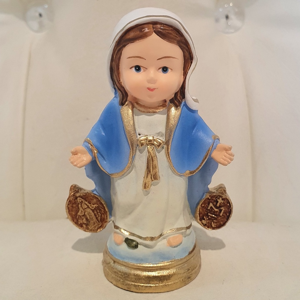 EAS OUR LADY OF MIRACULOUS MEDAL MARY MEDALLION chibi/ bambini/ mini ...