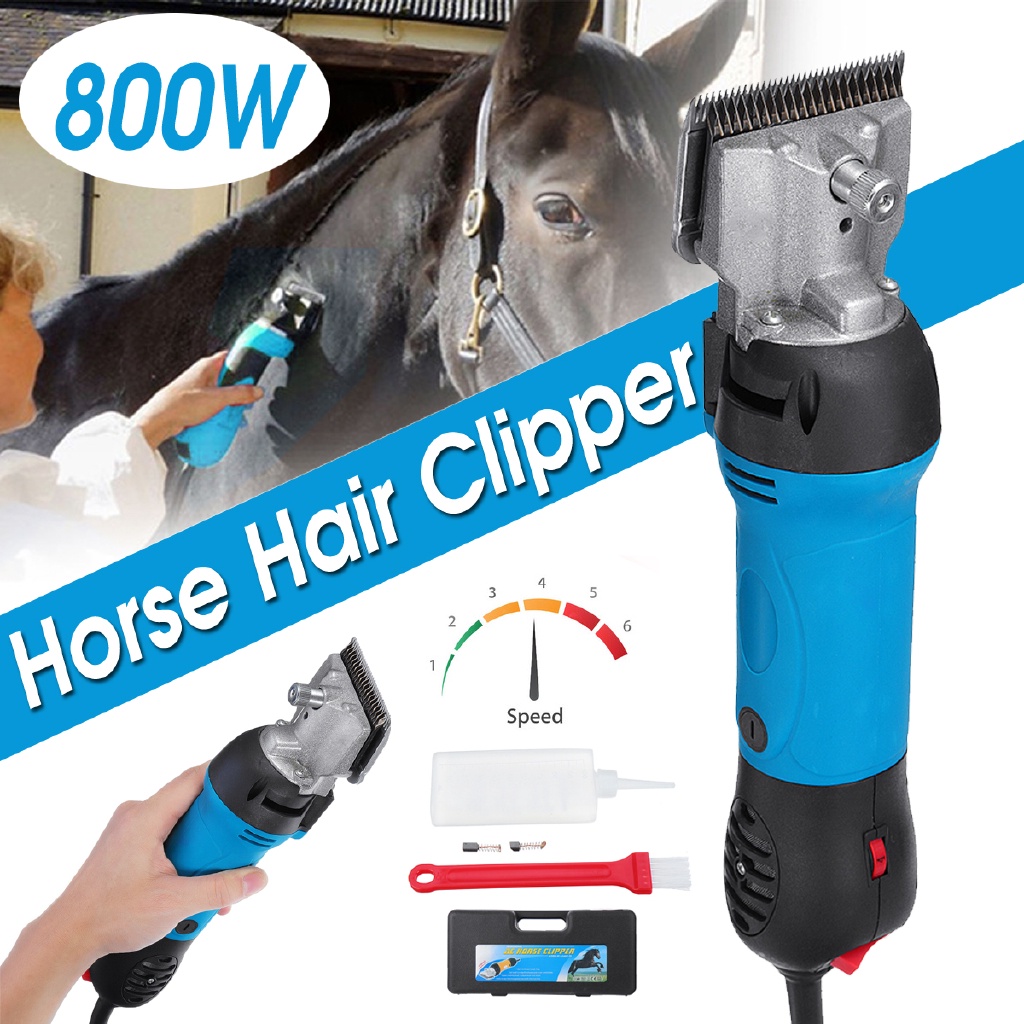 6 Speed Electric Horse Hair Clipper Farm Animal Shearing Trimmer Shaver ...