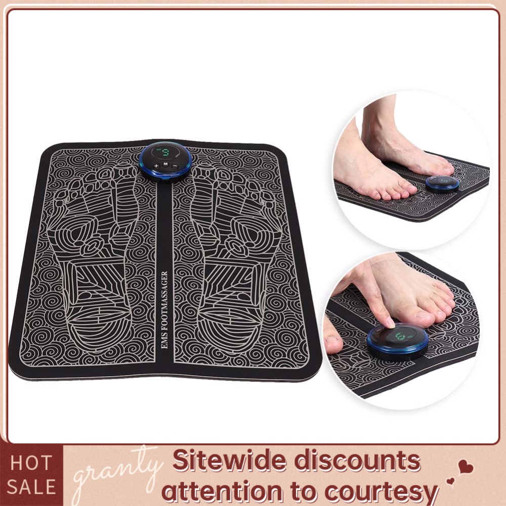 Electric Ems Foot Massage Pad Feet Acupuncture Stimulator Massager