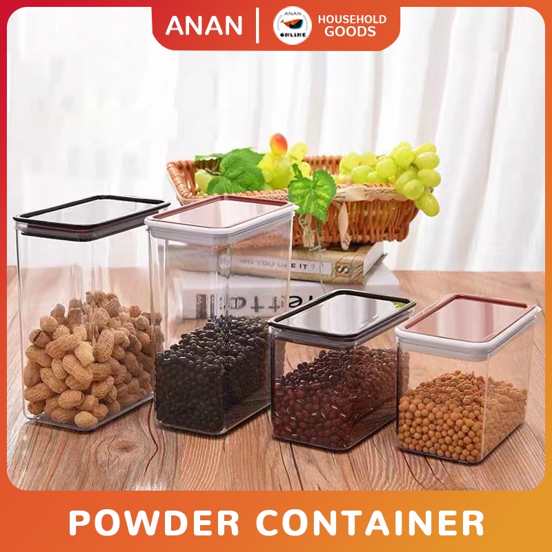 Acrylic Canister Powder Formula Dispenser Container Free Spoon Airtight ...