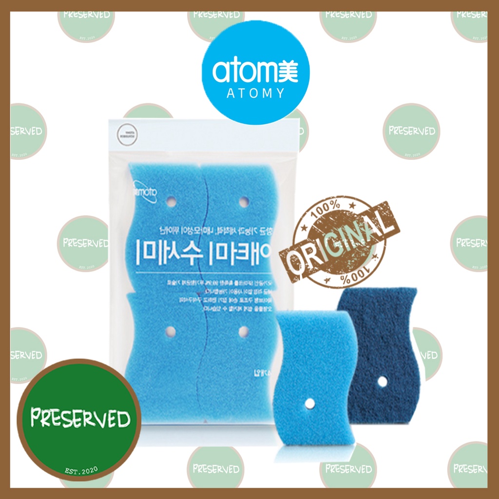 Atomy Sponge Scrubber 4pcs (Made in Korea) | Shopee Philippines