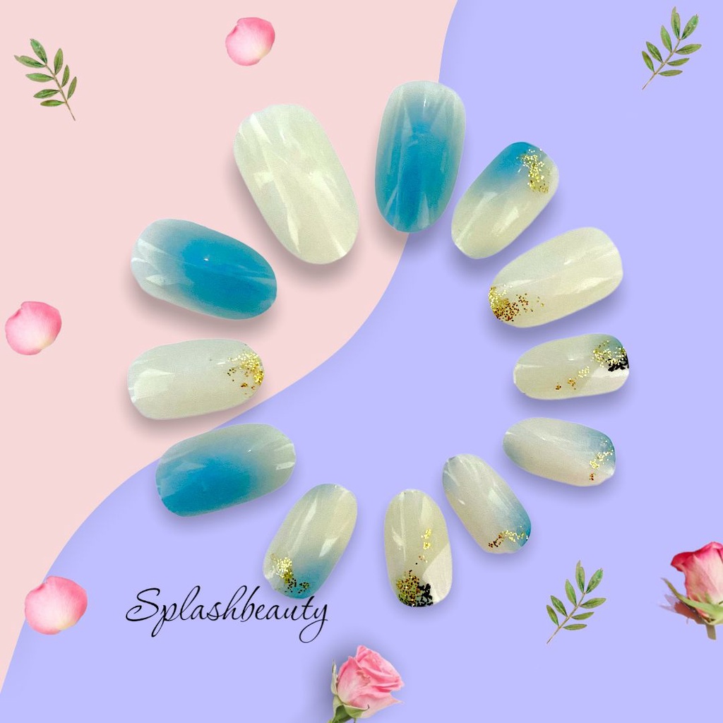 Fake nails simple Long Fake nails | Shopee Philippines