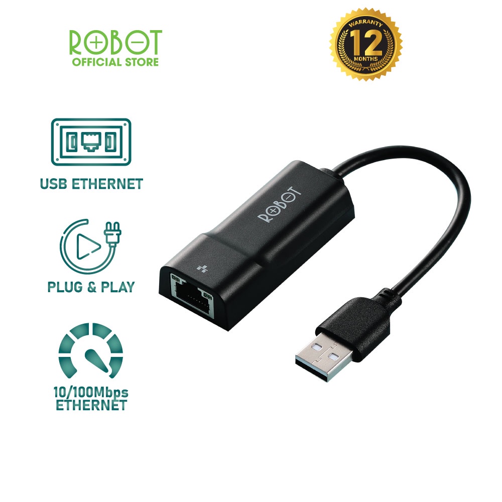 ROBOT EA10 USB Ethernet Adapter USB 2.0 to10/100Mbps Network RJ45 LAN ...