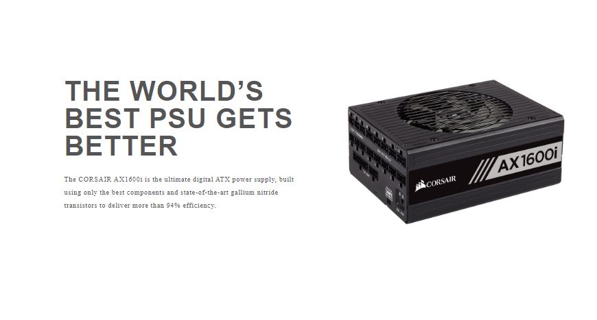 CORSAIR AX1600i Digital ATX Power Supply — 1600 Watt Fully-Modular PSU CP-9020087-NA | Shopee ...