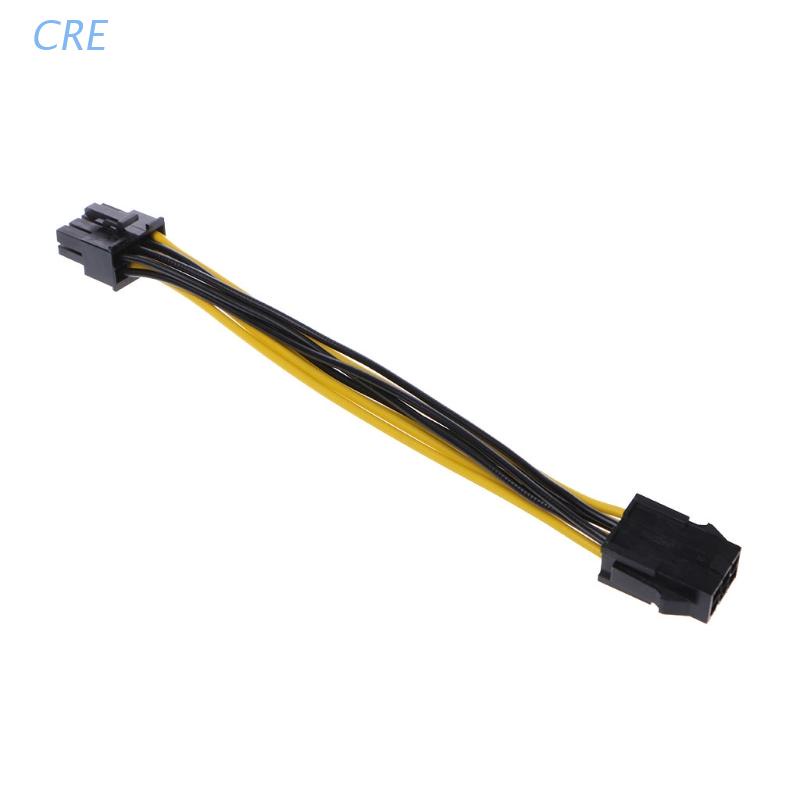 PCI for Express PCI-E 6-Pin Female To 8-Pin Male Video Card Power ...