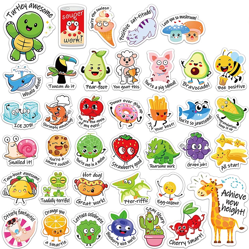 200PCS/PACK Punny Teacher Stickers for Students, Funny Teacher Reward ...