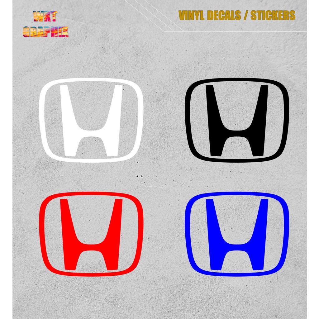 HONDA "H" Logo Sticker/Decals (Vinyl Cutout, Waterproof, Heat Resistant ...