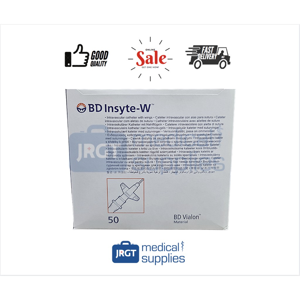 BD Insyte with Wings IV Catheter (G18, G20, G22, G24) (Per Pc) | Shopee ...