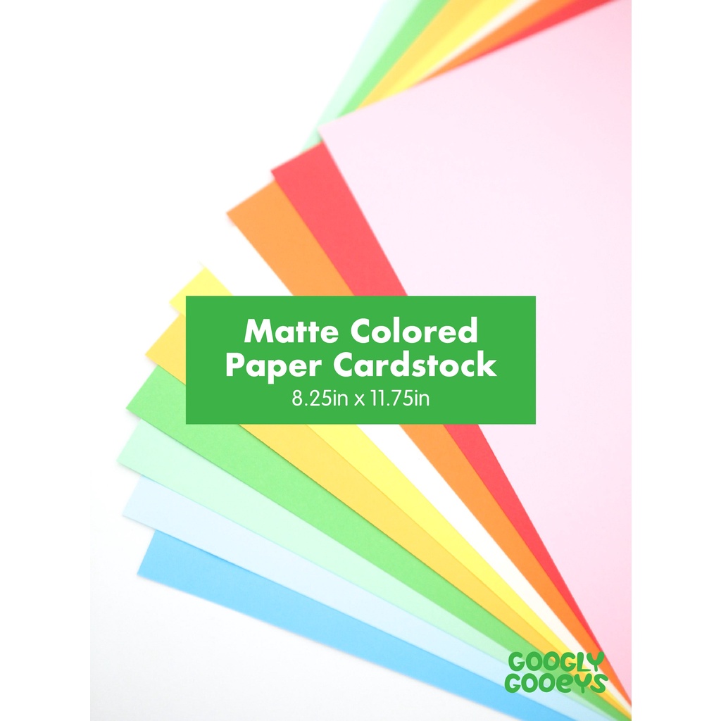 Colored Paper Cardstock Matte 120gsm | 8.25 in x 11.75in Ideal for ...