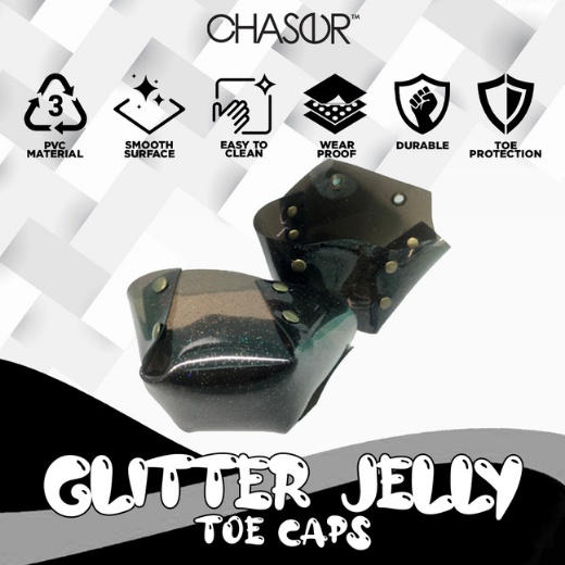 Chaser 1 Pair Glitter Jelly Toe Cap Guards Protectors Roller Skate Cap ...