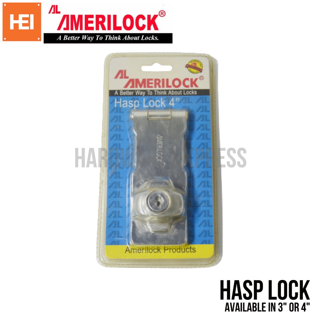 Amerilock Hasp Lock 3" or 4" (Heavy Duty) | Shopee Philippines