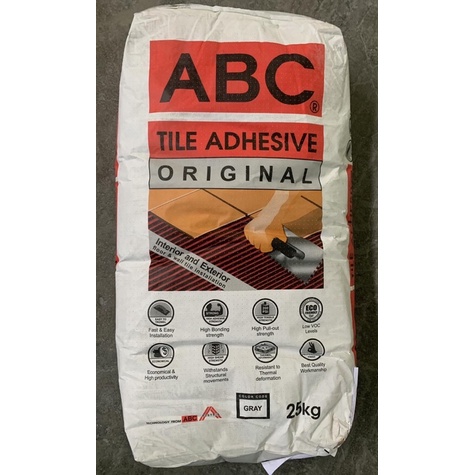 ABC Tile Adhesive Gray 25kgs | Shopee Philippines