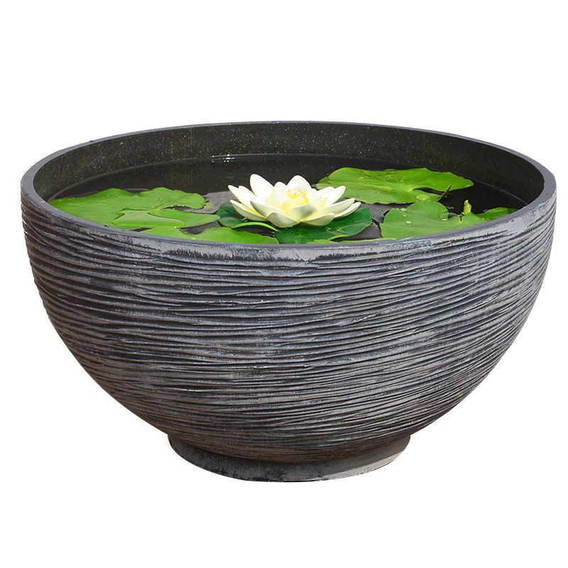 Large-caliber flowerpot, large water tank, lotus pot, lily bowl, lotus ...