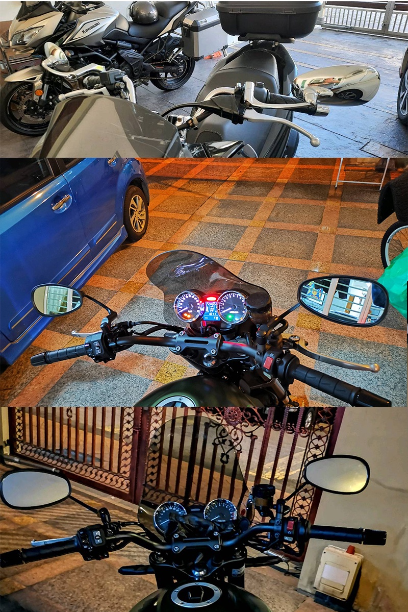 Motorcycle Classic Side Mirror Motorcycles Scooters Oval Rearview ...