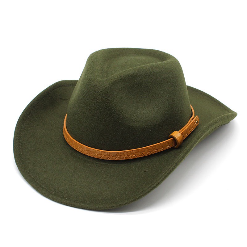 High-quality Felt Cowboy Hat With Luxurious Leather Rim | Shopee ...