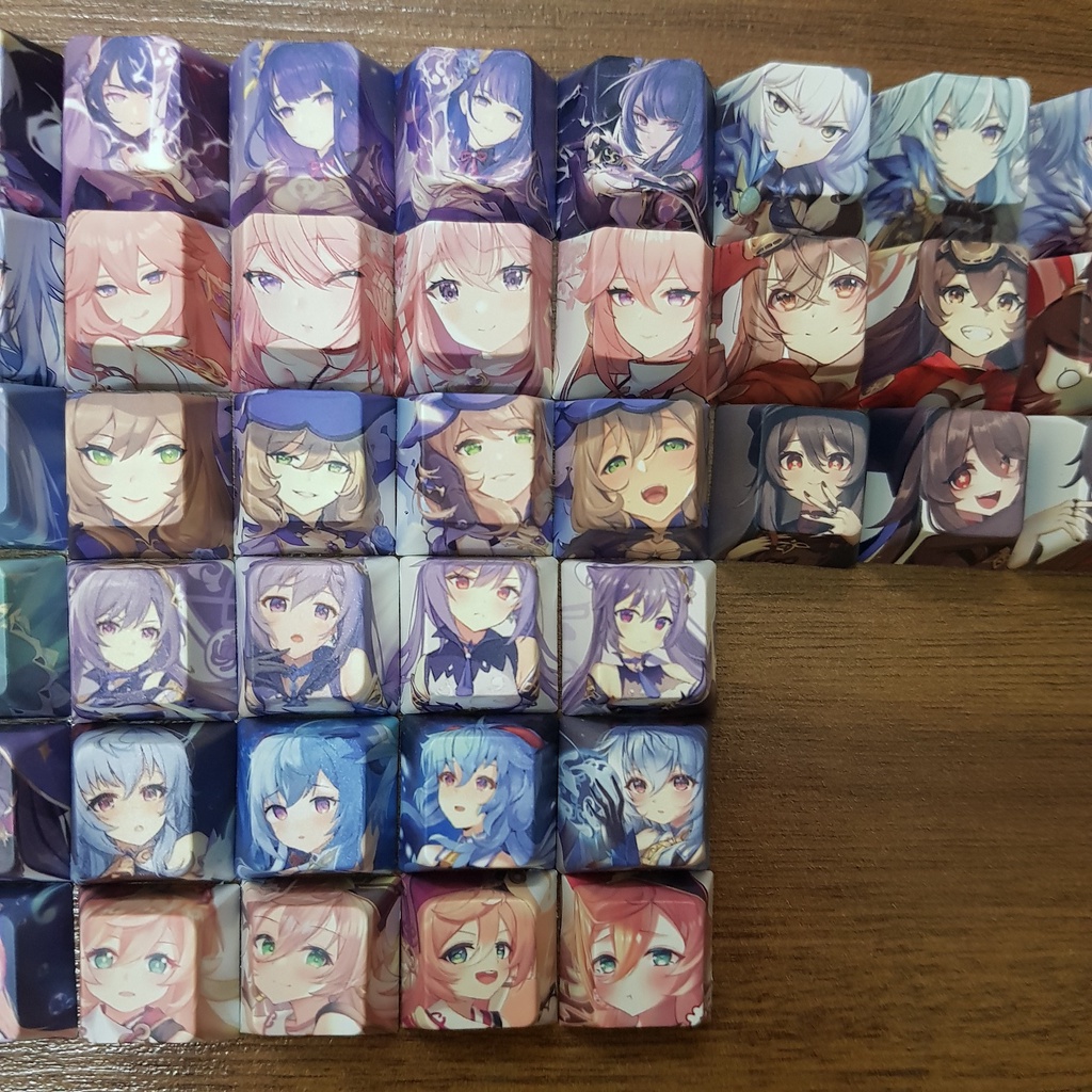 Set of 4 keyboard buttons with more than 50 characters genshin impact ...
