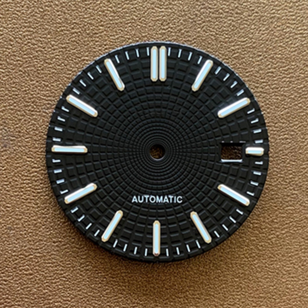 Silver Nail/Rose Gold Nail Watch Dial 31.8MM Green Luminous Watch Dial ...