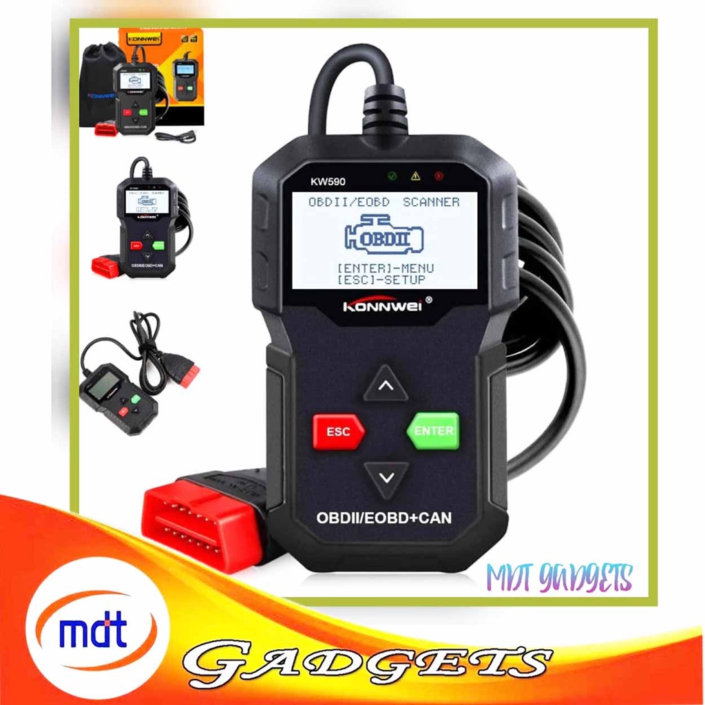 KONNWEI KW590 OBD2 EOBD Car Fault Diagnostic Scanner Car Universal ...