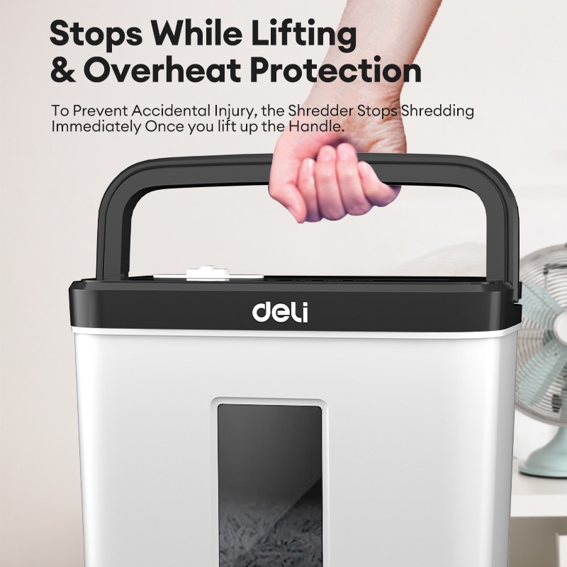 Deli E9939 Automatic Paper Shredder Machine 12L 5 Sheets Capacity ...
