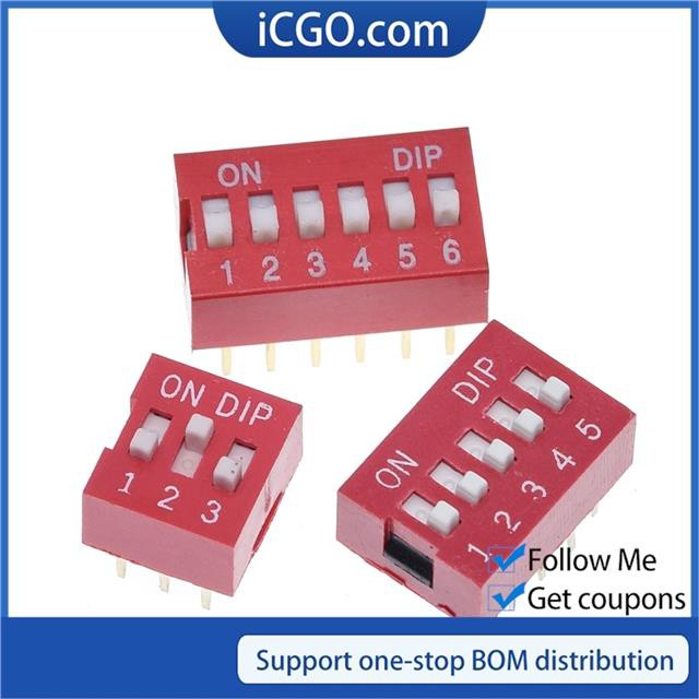 10PCS Slide Type Switch Module 1 2 3 4 5 6 7 8 9 10 12 Bit 2.54mm ...