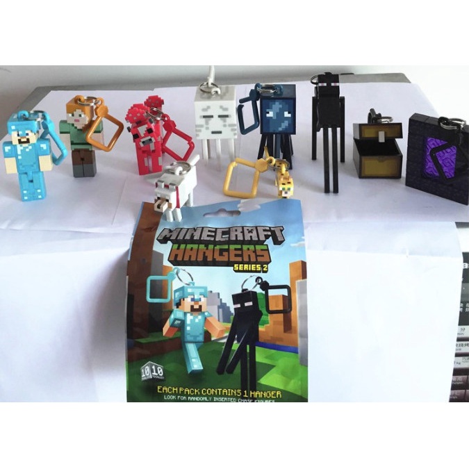 Set of 10 genuine Mojang Minecraft character mysterious keychains ...