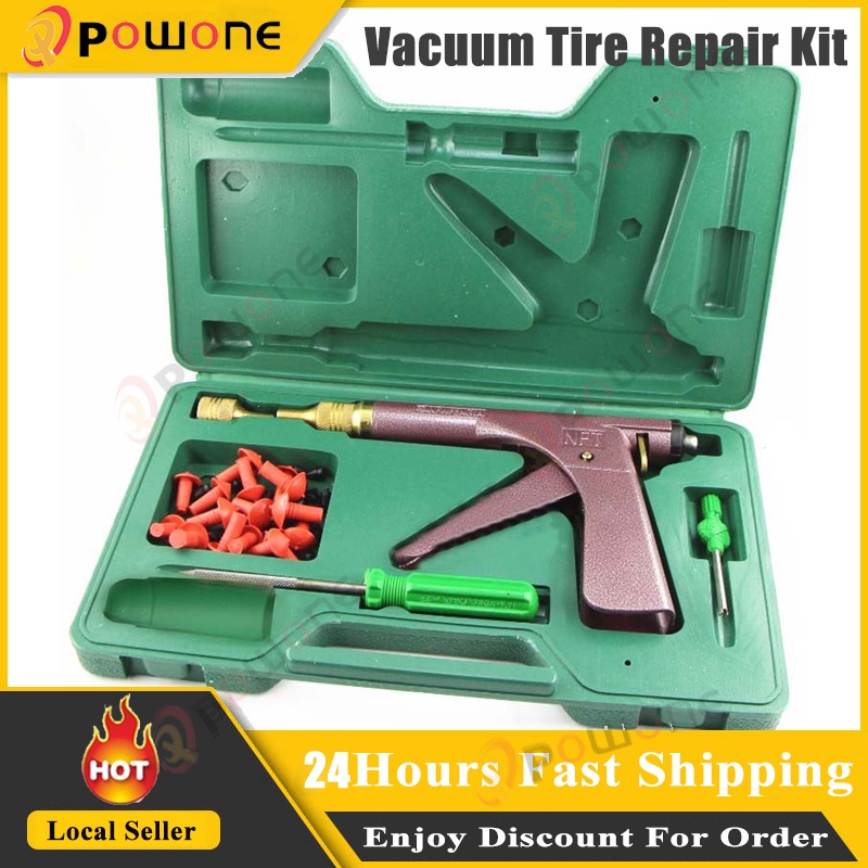 Vacuum Tire Repair Gun Kit Puncture Plug Motorcycle Electric Bicycle ...