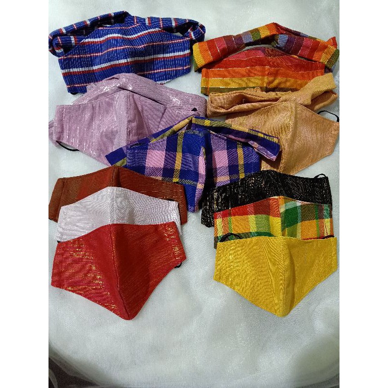 Iloilo's Hablon Handwoven Face mask 3ply | Shopee Philippines