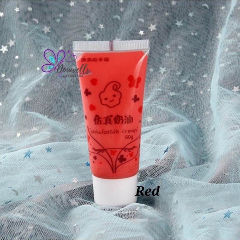 50g Fake Whipped Cream Simulation Glue DIY Phone Cream Glue Decoden ...