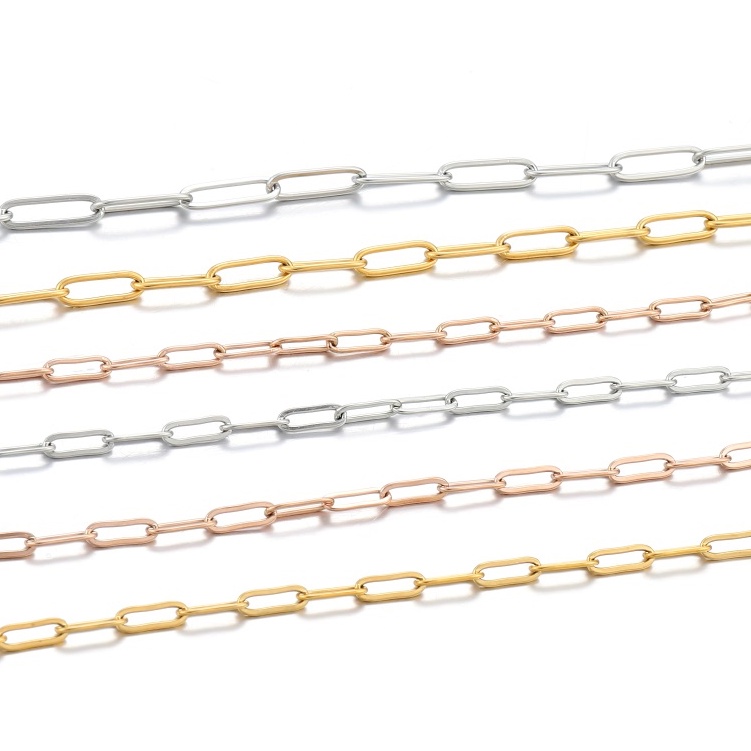 St.Kunkka Flat Metal Chain Strap Stainless Steel Rolo 1M / Pack ...