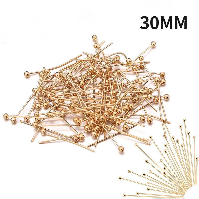 100Pcs/Lot 20 30mm Bright Tone Stainless Steel Ball Head Pin/ Diy ...