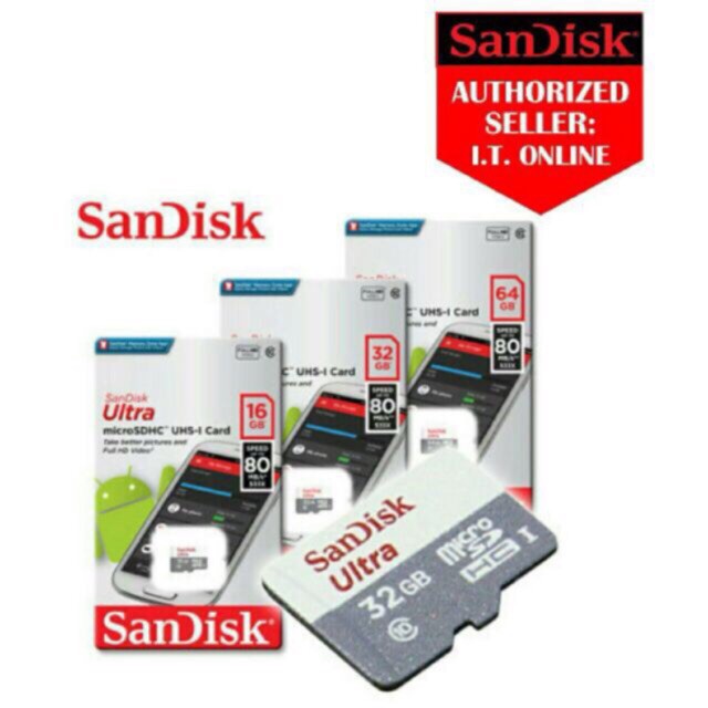 Sandisk Ultra Micro SD Card 16GB 32GB 64GB Class 10 80MB/s | Shopee Philippines