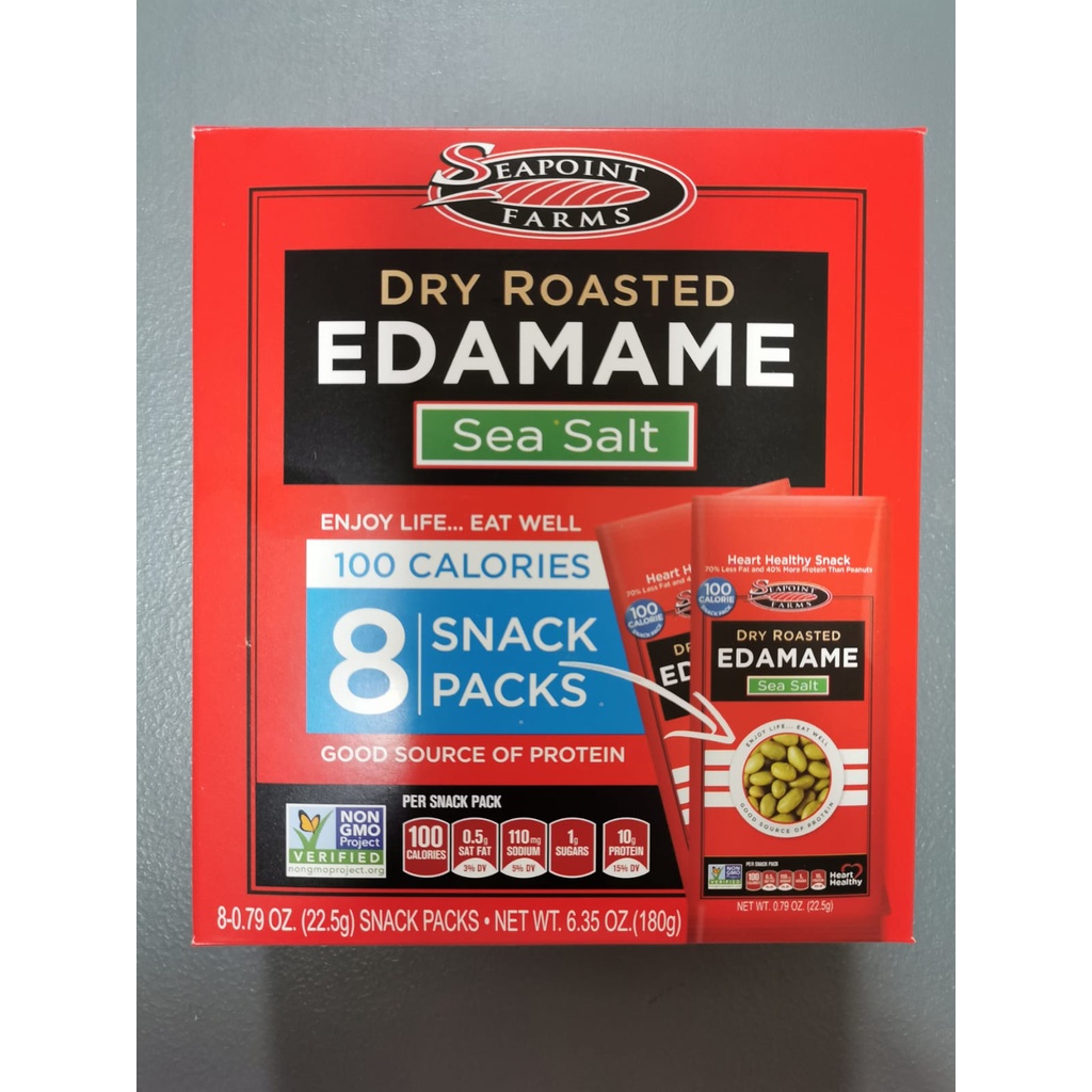 Edamame Nuts Dry Roasted Seapoint Farms 8 Packs (0.79Oz) 22.5g | Shopee ...