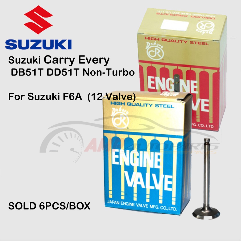 Engine Valve F6A 12Valves Intake Exhaust Fits Suzuki Carry Every DB51T ...