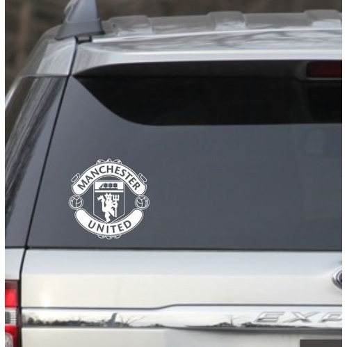 MU MANCHESTER UNITED CAR CUTTING STICKER 15CM CAR GLASS STICKER COOL ...