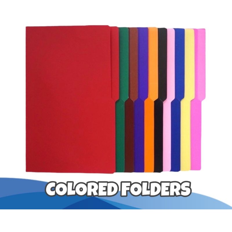 JLX 12 pc assorted color colored folder long and short folder | Shopee ...