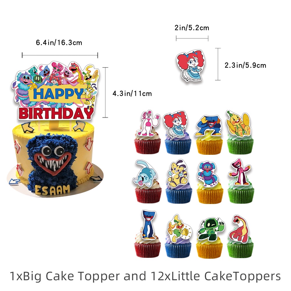 Poppy Playtime Huggy Wuggy Kissy Missy Catbee Long Legs Birthday Party ...